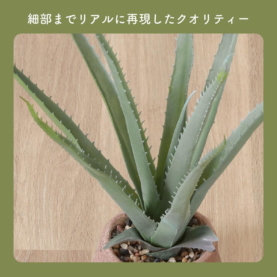 観葉植物 アロエ 鉢付き セメントポット 人工観葉植物 フェイクグリーン 卓上 ミニ グリーン 小型 インテリア おしゃれ ギフト 母の日 ...
