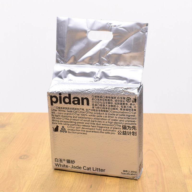 pidan pidan 猫砂 コーンスターチ 2.35kg 猫用 砂 ネコ砂 トイレ砂 天然素材 植物系 消臭 吸収 固まる 燃やせる 小粒 自動猫トイレ 自動トイレ 白玉 ピダン ...