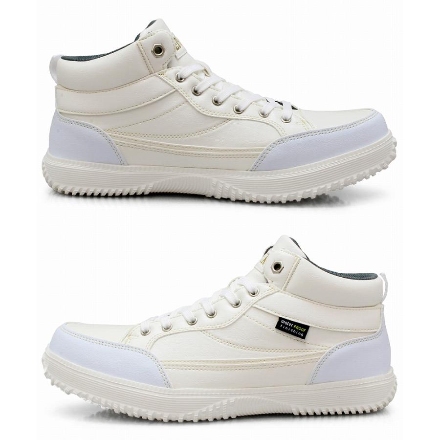 EDWIN スニーカー メンズ 軽量 カジュアルシューズ 防水 クッション性 衝撃吸収 3E ハイカット PUレザー 紐靴 edm3602｜正規販売店 : moriashizakkaヤフー店 ...