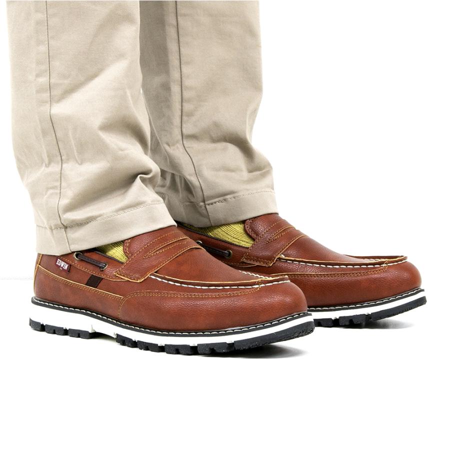 EDWIN エドウィン 靴 スリッポン 防水 ローファー メンズ カジュアルシューズ 革靴 スニーカー 耐滑ダブル底 上質素材 PUレザー 紐なし靴 edm4103｜正規販売店 爆買 ...