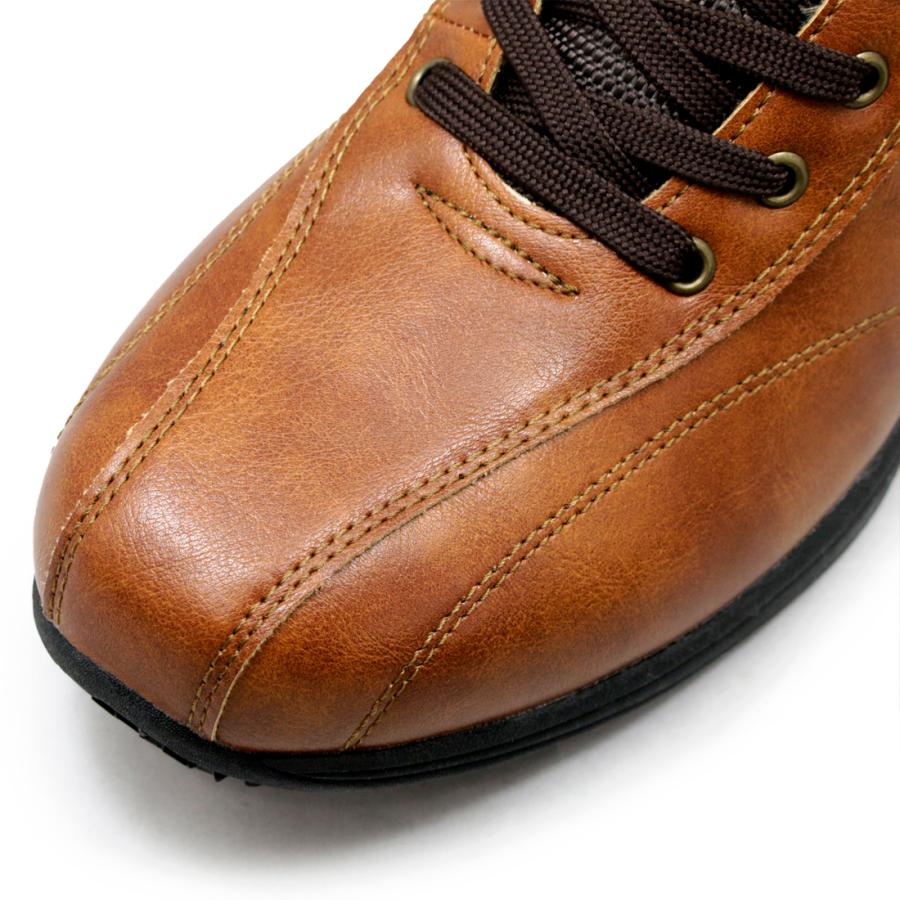 EDWIN スニーカー 防水 カジュアル 兼 ビジネススニーカー ウォーキングシューズ メンズ 3E ファスナー付き PUレザー 紐靴 エドウィン edm457｜正規販売店 ...