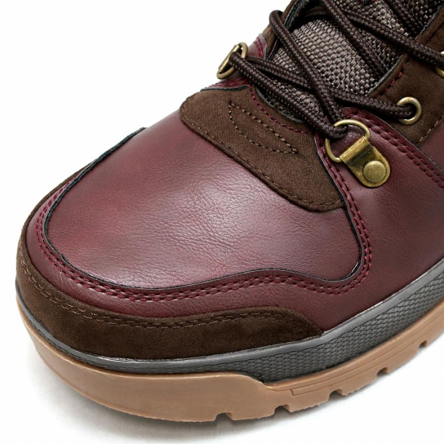 EDWIN エドウィン スニーカー ハイカット メンズ 防水 カジュアル アウトドア 耐滑 スニーカーブーツ PUレザー 幅広 3e ファスナー付き edm6560｜正規販売店 爆買 ...