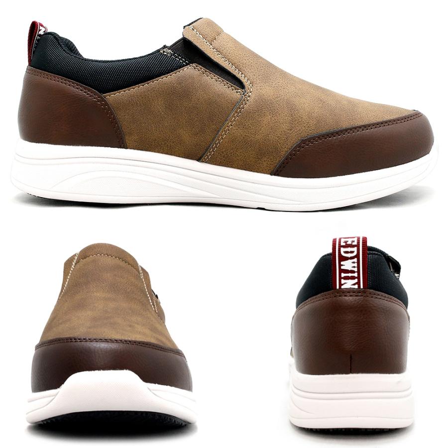 エドウィン 6E 幅広 スニーカー スリッポン メンズ 防水 軽量 ウォーキングシューズ PUレザー 紐靴 防水シューズ edm72 : edm72 : moriashizakkaヤフー店 ...