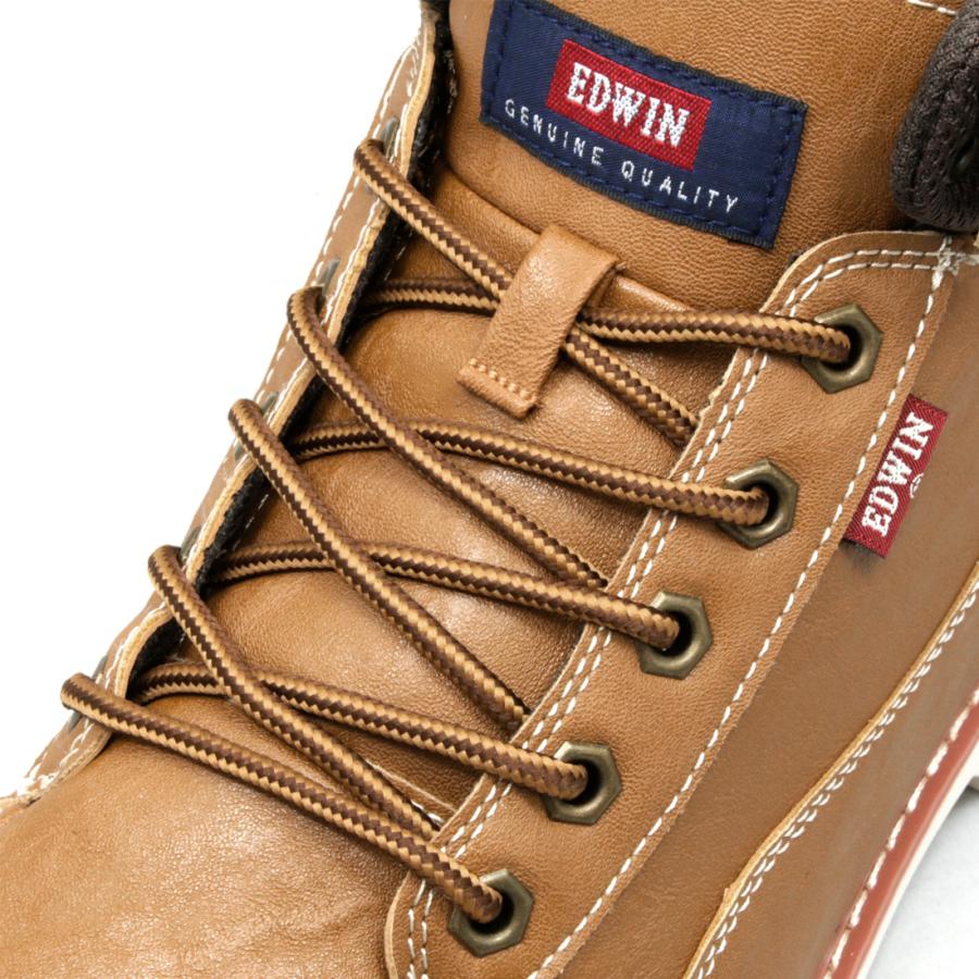 EDWIN エドウィン 靴 メンズ ブーツ 防水 カジュアル 革靴 スニーカーブーツ 上質素材 PUレザー 幅広 3e 紐靴 edm8500｜正規販売店 : moriashizakkaヤフー店 ...