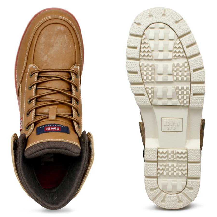 EDWIN エドウィン 靴 メンズ ブーツ 防水 カジュアル 革靴 スニーカーブーツ 上質素材 PUレザー 幅広 3e 紐靴 edm8500｜正規販売店 : moriashizakkaヤフー店 ...