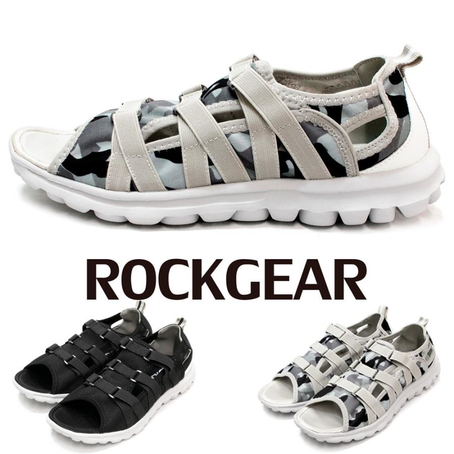 夏 靴 スニーカー サンダル かかと 通気性 蒸れない スリッポン グラディエーター スポーツ アウトドア 紐なし シューズ ROCKGEAR ...