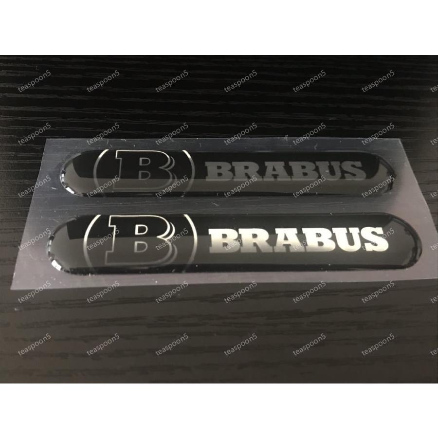 メルセデスベンツ BRABUS ブラバス エンブレム2枚セット ブラック smart スマート 453C453 A453フォーツーfortwo cabrioW219W246W222w46 ...