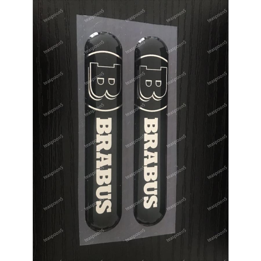 メルセデスベンツ BRABUS ブラバス エンブレム2枚セット ブラック smart スマート 453C453 A453フォーツーfortwo cabrioW219W246W222w46 ...
