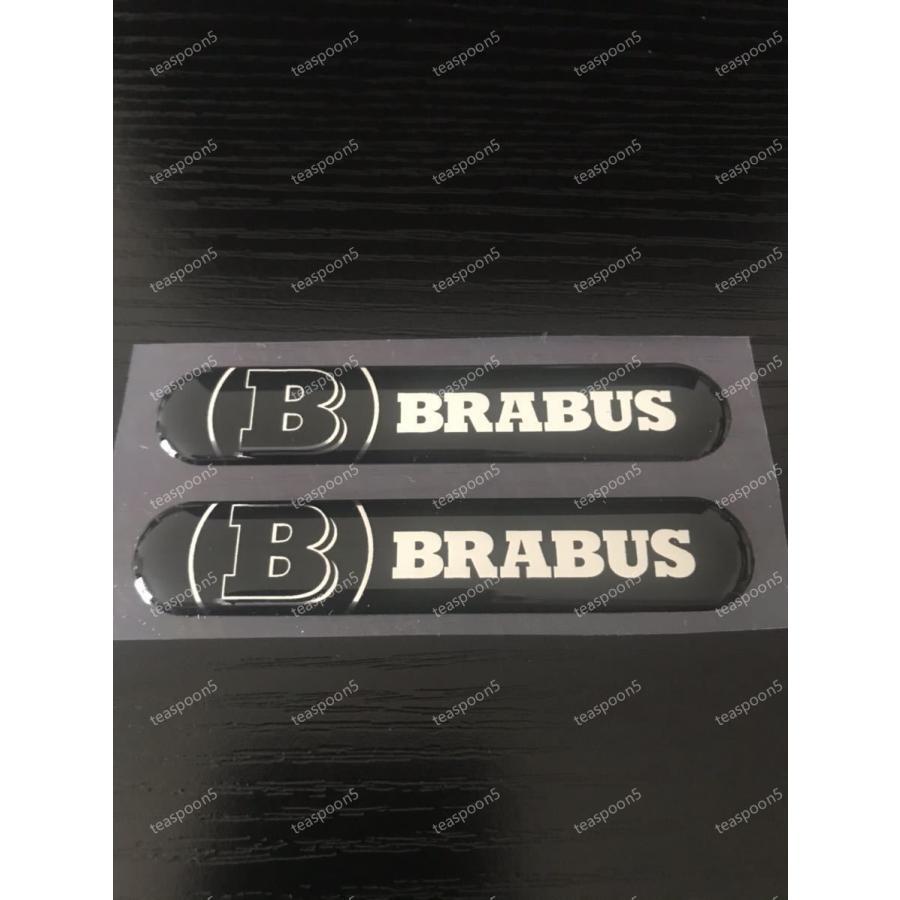 メルセデスベンツ BRABUS ブラバス エンブレム2枚セット ブラック smart スマート 453C453 A453フォーツーfortwo cabrioW219W246W222w46 ...