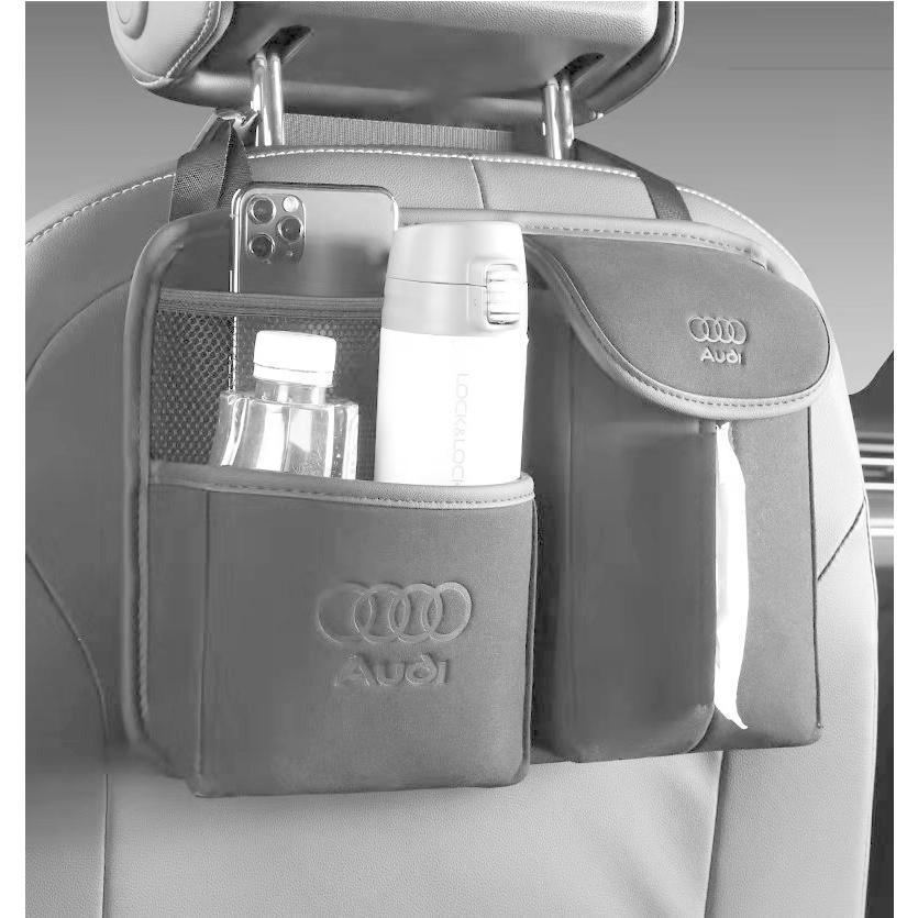 アウディ Audi スエード素材 ティッシュカバー シートバックポケット 小物入 スマホA1/A2/A3/A4/A6/A7/Q1/Q2/Q3/Q5/Q7/Q8/RS3/RS4/RS/TT ...