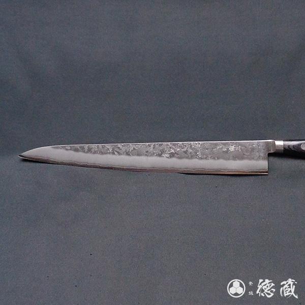 筋引ステンレス包丁 270mm 両刃 銀紙3号 積層材 黒色 日本製 徳蔵刃物 TOKUZO KNIVES t712 : t712 : 森徳蔵.comヤフー店 - 通販 - Yahoo!ショッピング