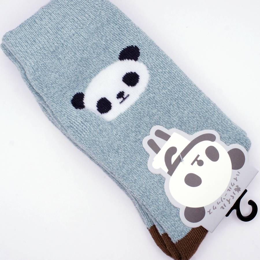 パンダ顔ドン 裏パイル ソックス レディース あったか靴下 23-25cm PPS015-GJ : お土産ショップMORIYA - 通販 ...