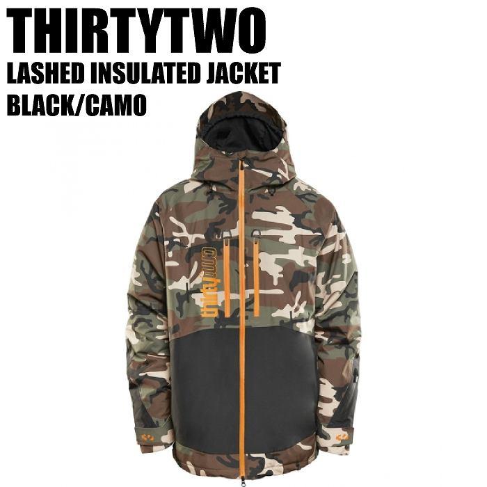 THIRTYTWO サーティーツー 23-24 LASHED INSULATED JACKET BLACK/CAMO スノーボードウェア ...
