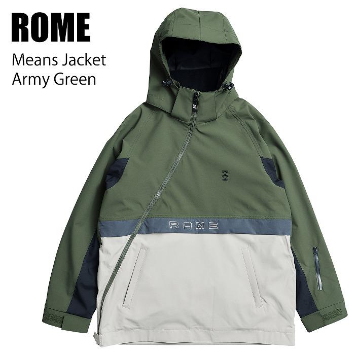 ROME ローム MEANS JACKET ARMY GREEN 24-25 ウエア メンズ ジャケット スノーボード : モリヤマスポーツ ...