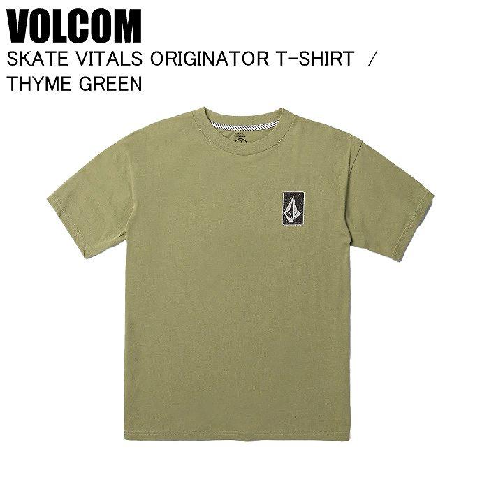 VOLCOM ボルコム AF342303 SKATE VITALS ORIGINATOR T-SHIRT THYME GREEN 半袖シャツ ...