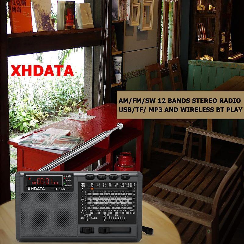 XHDATA D368 ポータブル短波ラジオ FM AM SW 12 バンド DSP ステレオ ラジオ MP3 プレーヤー ワイヤレス 高感 : 20230705152635-00042 ...