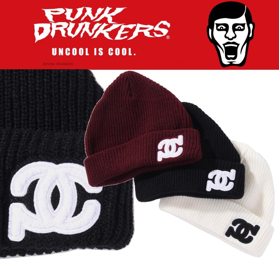 PUNK DRUNKERS（パンクドランカーズ） PUNKDRUNKERS PDロゴニットCAP : MOSHMACHINE@Yahoo!店 ...