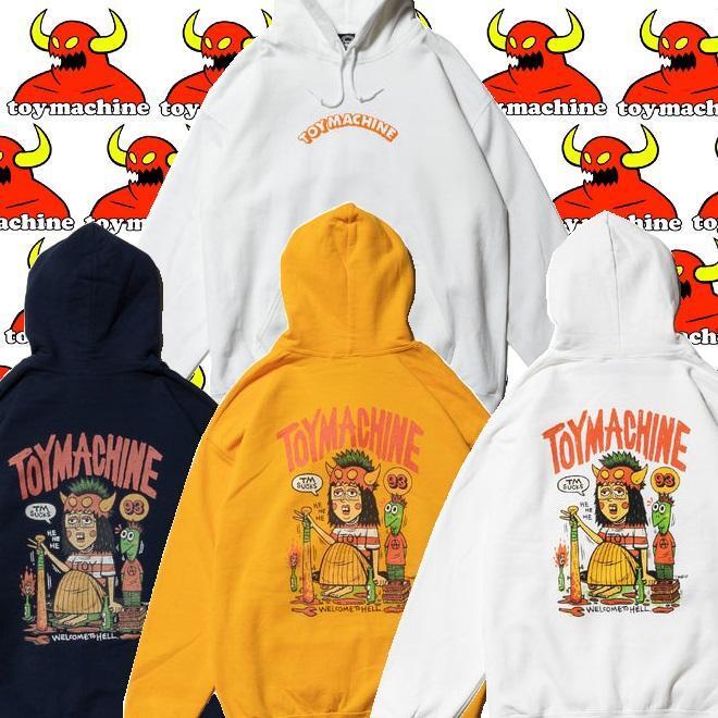 TOY MACHINE TOYMACHINE TM PAINT COLLAB WELCOME TO HELL SWEAT PARKA トイ ...
