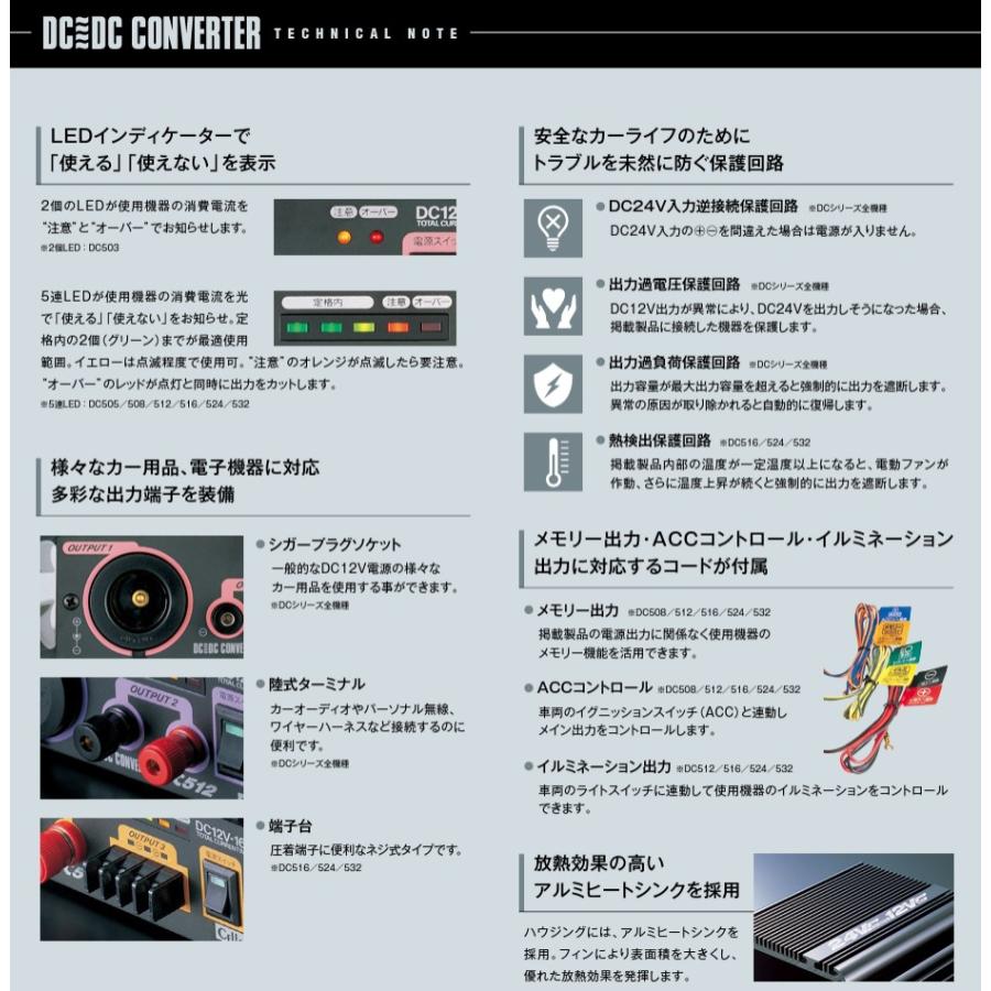 セルスター DC/DC コンバーター〔DC-503〕| Cellstar DC24V専用 DC503 トラック バス キャンピングカー CONVERTER :cel-dc-503:モースト ...