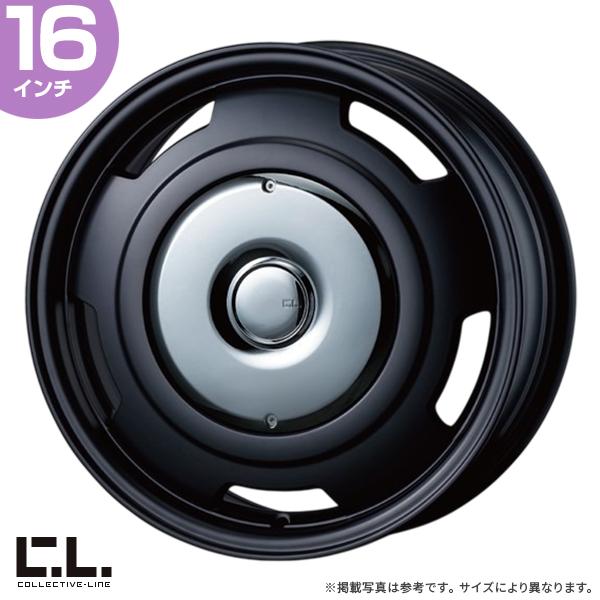 TAS COLLECTIVE-LINE ビター 16インチ 6.5J +43 5-114.3 マットブラック/クローム ホイール 単品 1本 ...