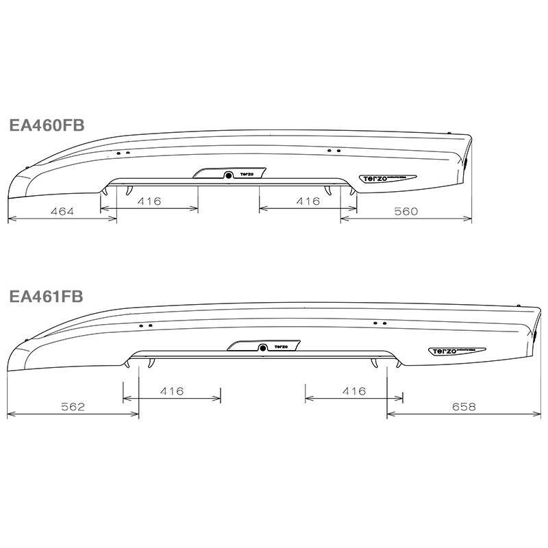 TERZO ルーフボックス グランフォーマ フレックス レギュラー 両開きルーフボックス〔EA460FB〕| アウトドア レジャー キャンプ キャリア PIAA 小型SUV : モースト ...