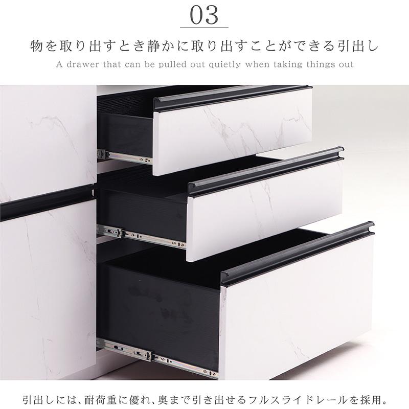 東馬 キッチンカウンター W120cm H90cm オープンカウンター レンジボード セラミック天板 フルスライドレール スライド天板 コンセント付き 大容量 スジロ : モテ家具 Yahoo ...