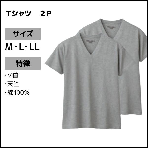 GUNZE COMME CI CA コムシコムサ VネックTシャツ 半袖V首 綿100% 2枚組 グンゼ : モテ下着Yahoo!支店 - 通販 - Yahoo!ショッピング