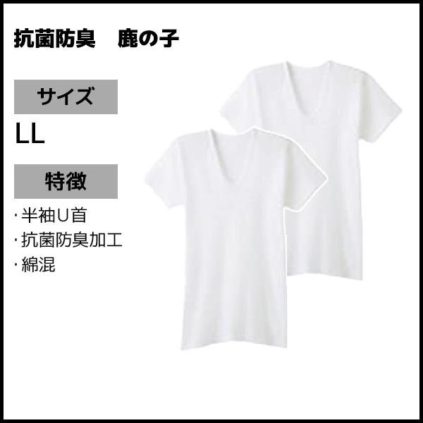 GUNZE 同色3組セット 計6枚 涼感平台 抗菌防臭 鹿の子 半袖U首 インナー Tシャツ 2枚組 LLサイズ グンゼ : モテ下着Yahoo!支店 - 通販 - Yahoo!ショッピング