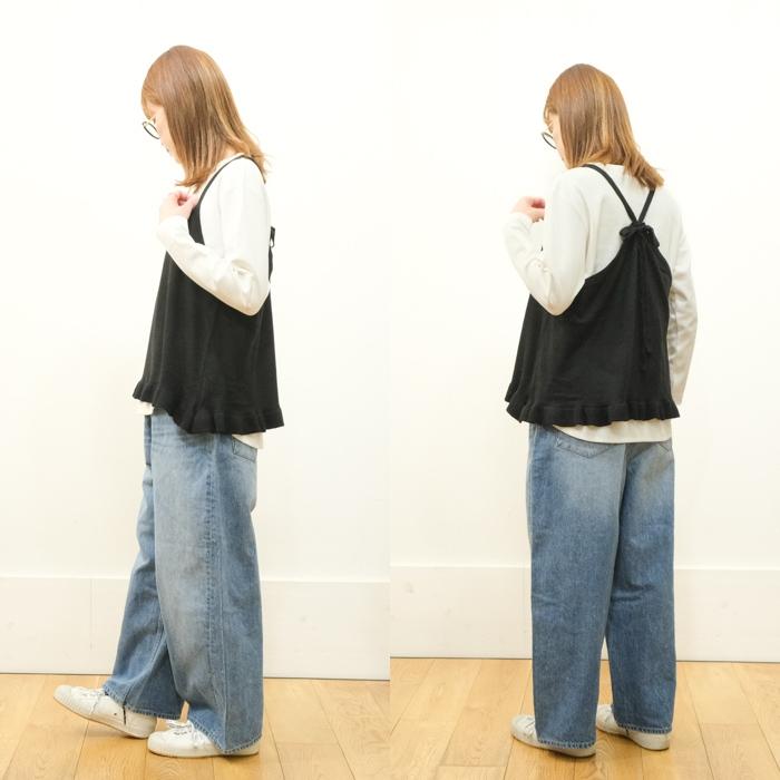 【SALE30%OFF】マオメイド mao made カシミヤブレンド フリル付き ニットキャミベスト 551114 2025AW ...