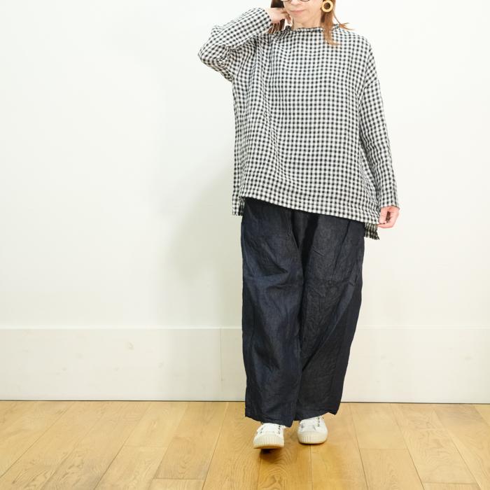 Labo ratory ラボレイトリー オーディナリー フリル プルオーバー リネン 麻 シャツ LA312 日本製 : motherヤフー店 - 通販 - Yahoo!ショッピング