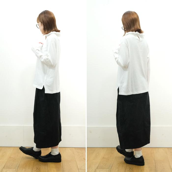 tumugu ツムグ コットンベルギーリネン天竺×コットンヘンプガーゼ フリルプルオーバー TC24319 日本製 : motherヤフー店 - 通販 - Yahoo!ショッピング