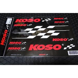 KN企画 KOSO ステッカーセット（ブラック） 210mm×300mm KS-ST-01-BK : バイクパーツMotoJam Yahoo ...