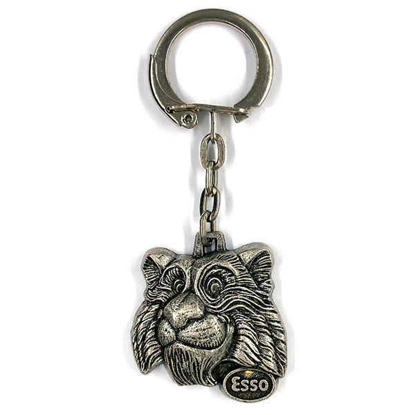 エッソ タイガー ビンテージ メタル キーホルダー Esso Tiger Vintage Metal Key Holder バイカー オイル ...