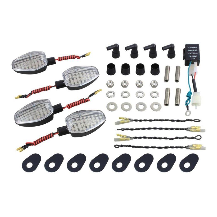 POSH ライトウェイトLEDウインカーシーケンシャルタイプ 車種専用キット ブラックボディ/クリアーレンズ ポッシュ フェイス 066155 ...