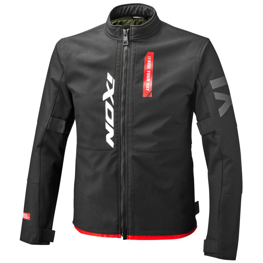 IXON イクソン M-COMBAT WR A 秋冬オールシーズンジャケット ブラック／レッド／ホワイト 100101198-1059-xl : 100101198-1059-xl ...