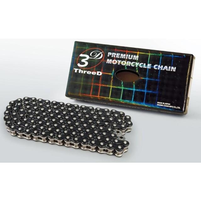 江沼チェーン ThreeD スリード 530Z/3D(BK;NP) リンク数 : 114 ジョイント カシメ ブラック/シルバー 530Z ...