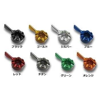 U-KANAYA 可倒式Rタイプ アルミビレットブレーキレバー レバーカラー：ブラック アジャスターカラー：グリーン (ユーカナヤ) HO112-042-0701-07 : MOTO-OCC ...