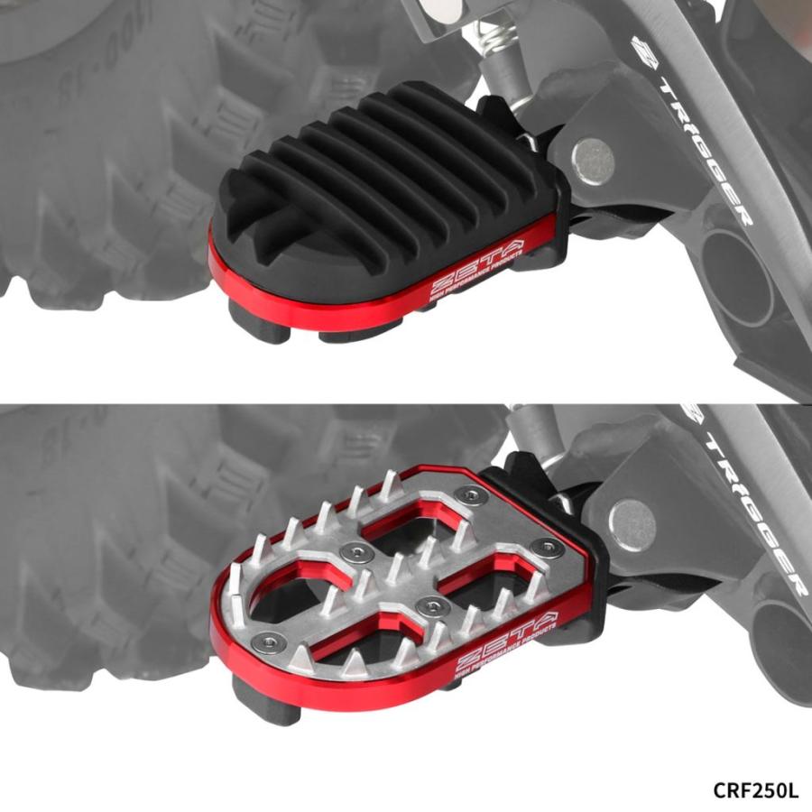 HONDA CRF1000L(18-23)/CRF250RALLY(12-20) アドベンチャーフットペグ レッド ZETA ジータ ZE93-0142 : ze93-0142 : MOTO ...