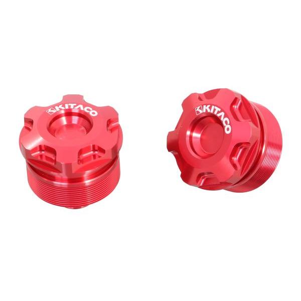 KITACO グロム/GROM(JC75)用 フロントフォークトップボルトSET(タイプ1/レッド)｜キタコ : モトシップ・ドットコム - 通販 - Yahoo!ショッピング