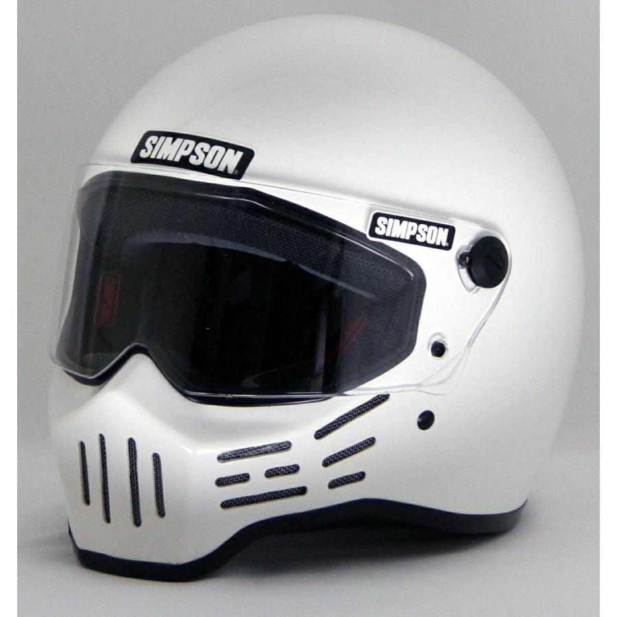 SIMPSON（シンプソン） 15日クーポン配布 バイク用 フルフェイスヘルメット M30 ホワイト 61cm 3305106100 ...