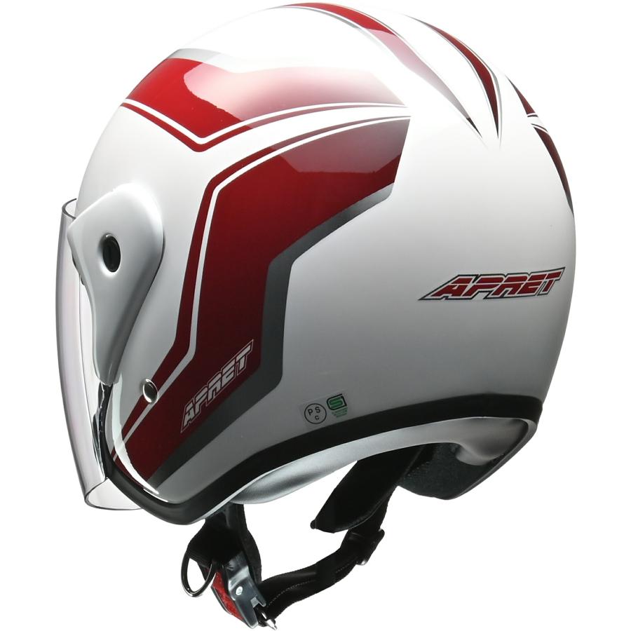 リード工業 LEAD バイク用 ジェット ヘルメット APRET (アペレート) ホワイト フリーサイズ (57-60cm未満) : moto ...