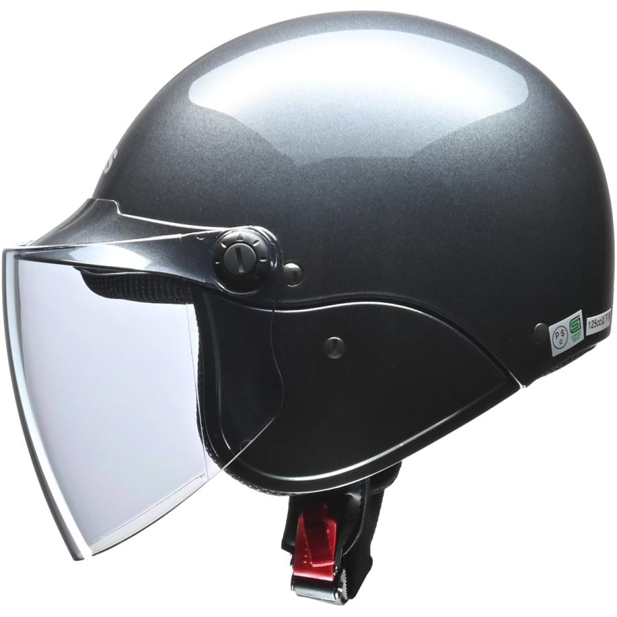 リード工業 12日500円OFFクーポン配布 LEAD バイク ジェット ヘルメット apiss AP-603 ガンメタリック フリーサイズ ...