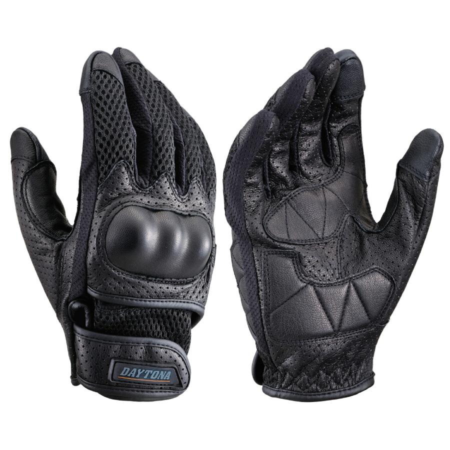 DAYTONA（バイク用品） デイトナ DAYTONA バイクグローブ 春夏 ハードプロテクター タッチパネル対応 フルメッシュ プロテクターグローブ DG-002 ブラック XLサイズ ...