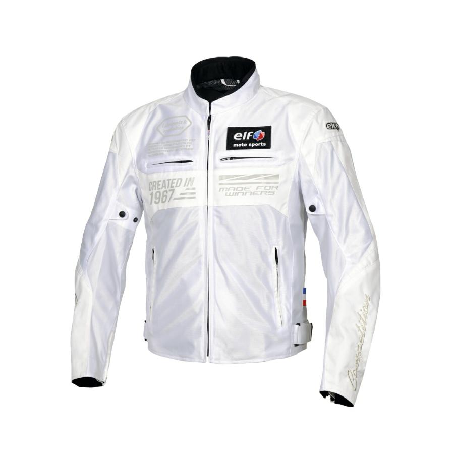 elf フラッグシップ Flagship エルフ バイク用 ジャケット EJ-S103 イデアールメッシュジャケット ホワイト&ホワイト 3Lサイズ EJ-S103/WHWH/3L ...