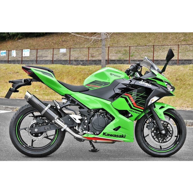 BEAMS 2日当店限定クーポン ビームス バイク用 マフラー R-EVO2 スリップオン カーボンサイレンサー 政府認証 JMCA NINJA400 / Z400 2018~ G432-54 ...