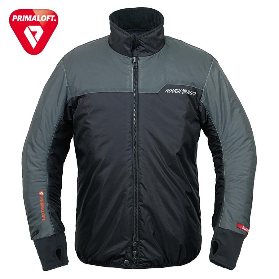 ROUGH&ROAD (ラフ&ロード) バイク用 秋冬 ウインタージャケット RR7698 WSプリマロフト ウォームパーカー レッド×グレー Lサイズ RR7698RD/GY3 ...