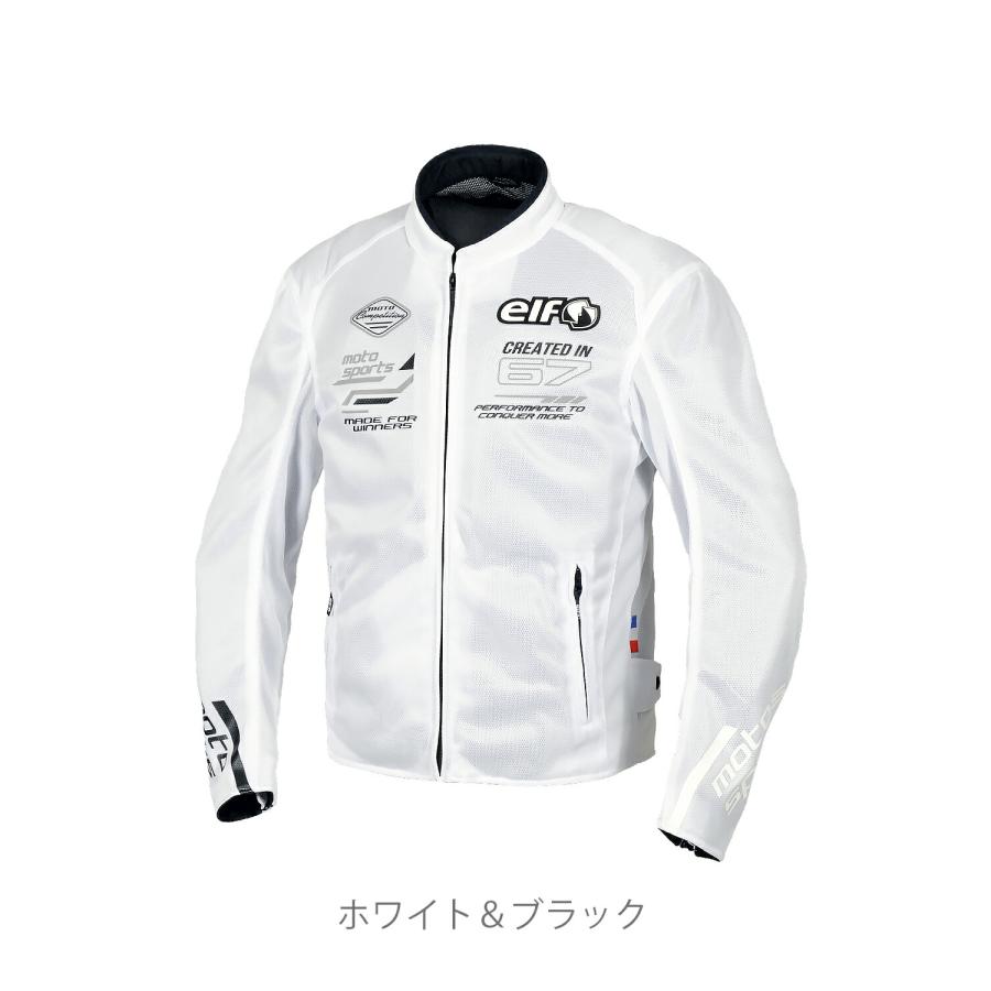 elf エルフ バイク用 春夏 プロテクター ウェア EJ-S121 エオリアメッシュジャケット ホワイト&ブラック 4Lサイズ : moto-zoa ヤフーショッピング店 - 通販 ...