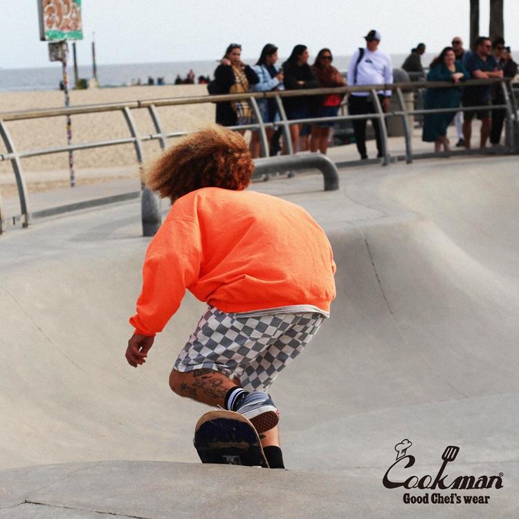 COOKMAN クックマン Chef Pants Short Checker Gray ショート シェフパンツ チェッカー グレー ハーフ ...
