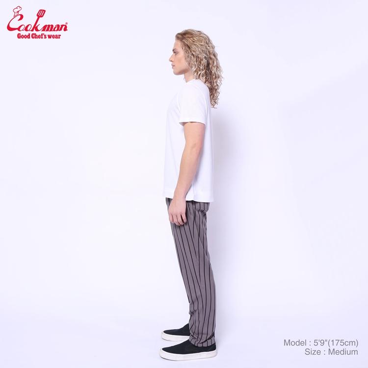 COOKMAN（クックマン） Chef Pants Stripe Highway Gray シェフパンツ ハイウェイグレーストライプ ロング ...