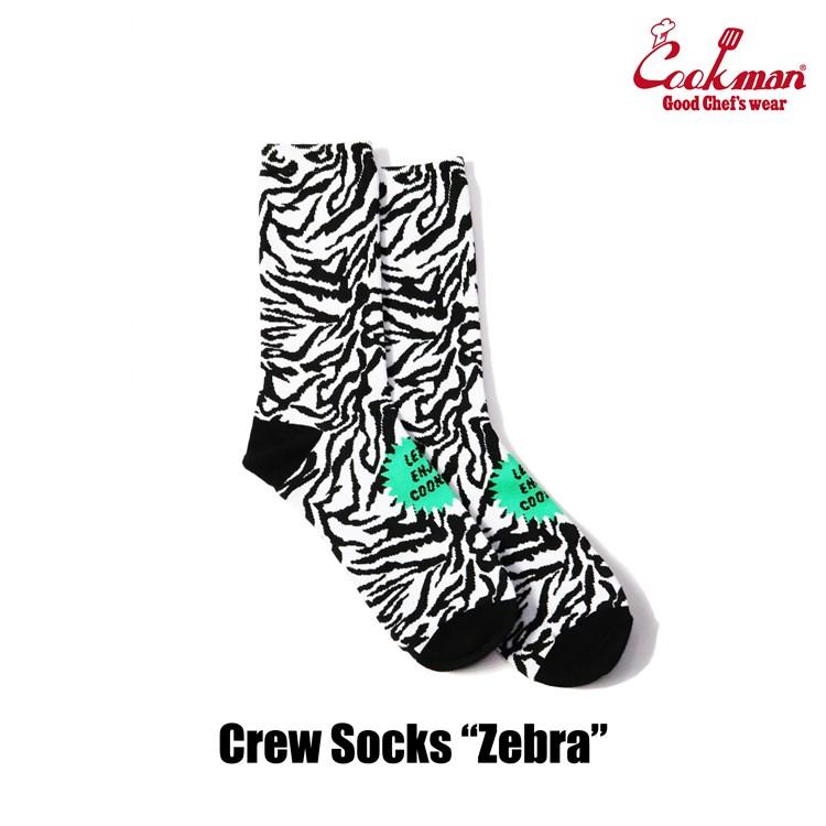 COOKMAN/クックマン ソックス 靴下 Crew Socks『Zebra』 ゼブラ アニマル柄 :233-31957:モトブルーズ神戸 - 通販 - Yahoo!ショッピング